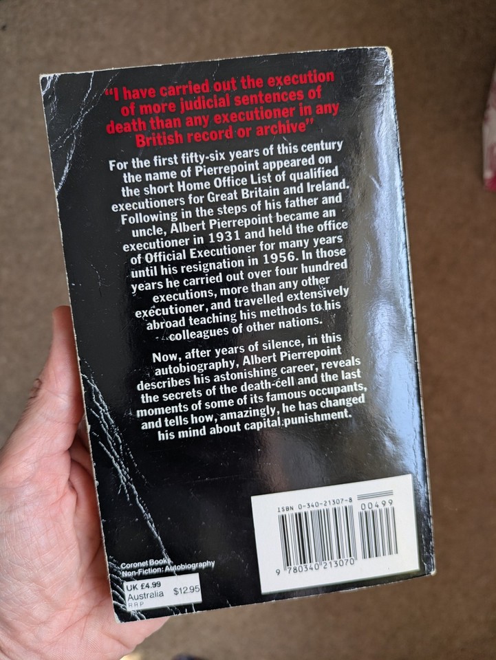 Executioner: Pierrepoint Albert Pierrepoint's Autobiography ...