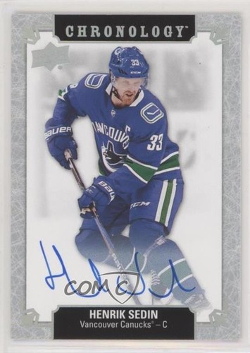 2018-19 Upper Deck Chronology Franchise History Henrik Sedin #FH-VA-HS ...