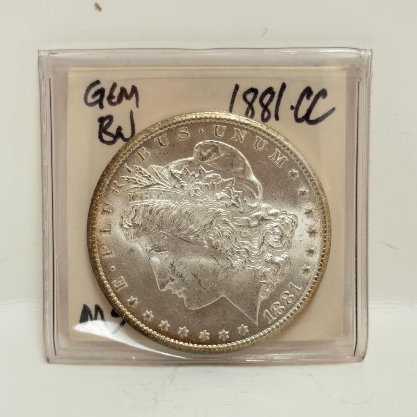 1881 CC MORGAN SILVER DOLLAR 63+ TONED | eBay