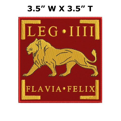 Roman Army Legion Lion Crest Embroidered Patch Hook & Loop Applique ...