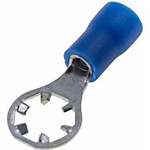 Vinyl Insulated Blue Star Locking Ring Terminal 16-14 Gauge #8 Stud ...
