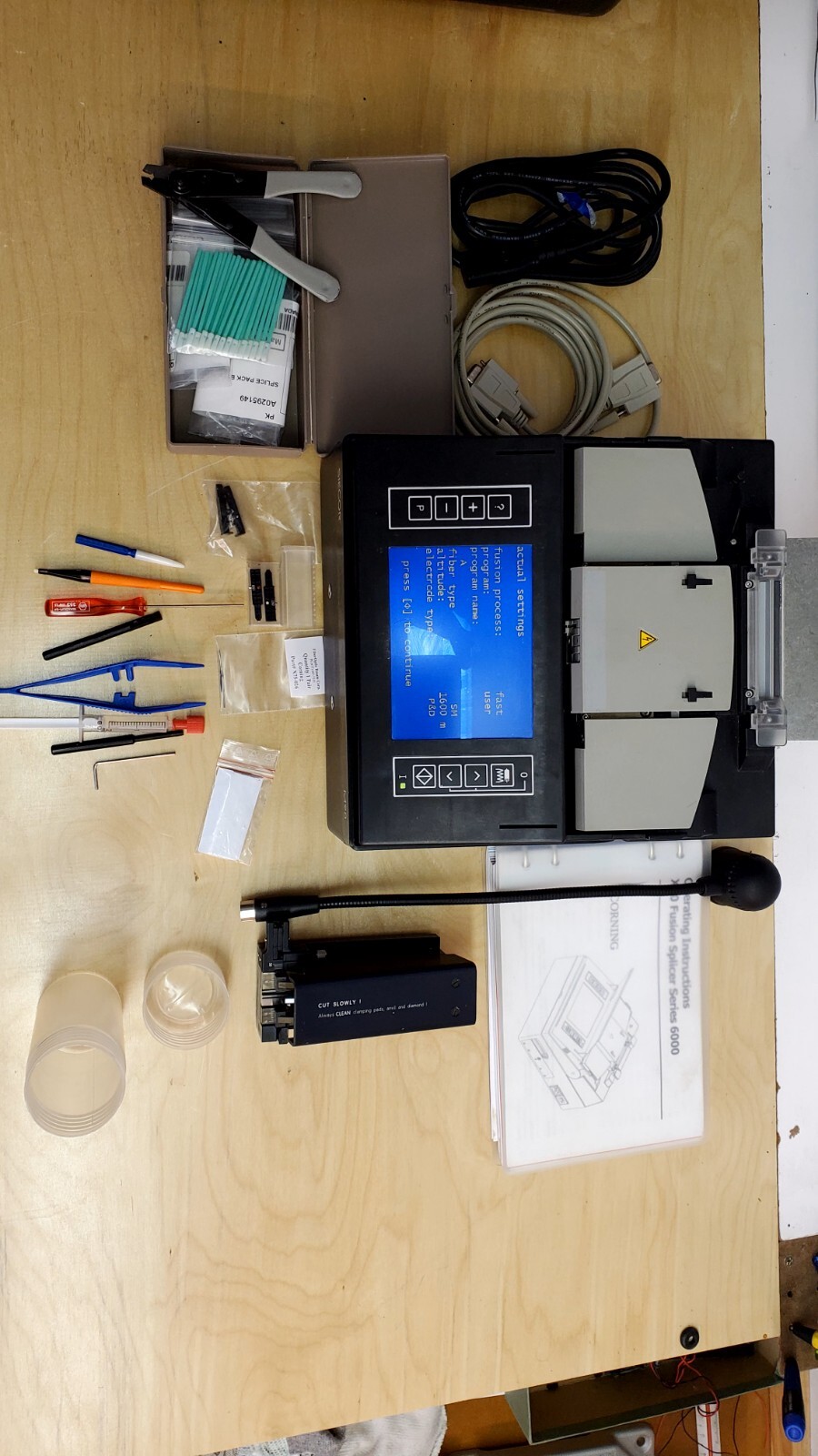 Corning OptiSplice M90E SM Mm Fiber Core Alignment Fusion Splicer W ...