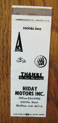 CADILLAC CAR & GMC TRUCKS DEALER: HIDAY MOTORS (BLUFFTON, INDIANA) -F3 ...