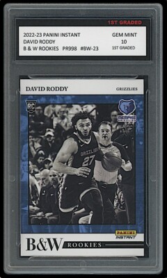 DAVID RODDY 2022-23 PANINI INSTANT B&W ROOKIES 1ST GRADED 10 ROOKIE ...