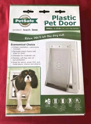 New Pet Safe Premium Pet Door Dog Cat White Small 1-15 Ibs Safe Pets ...