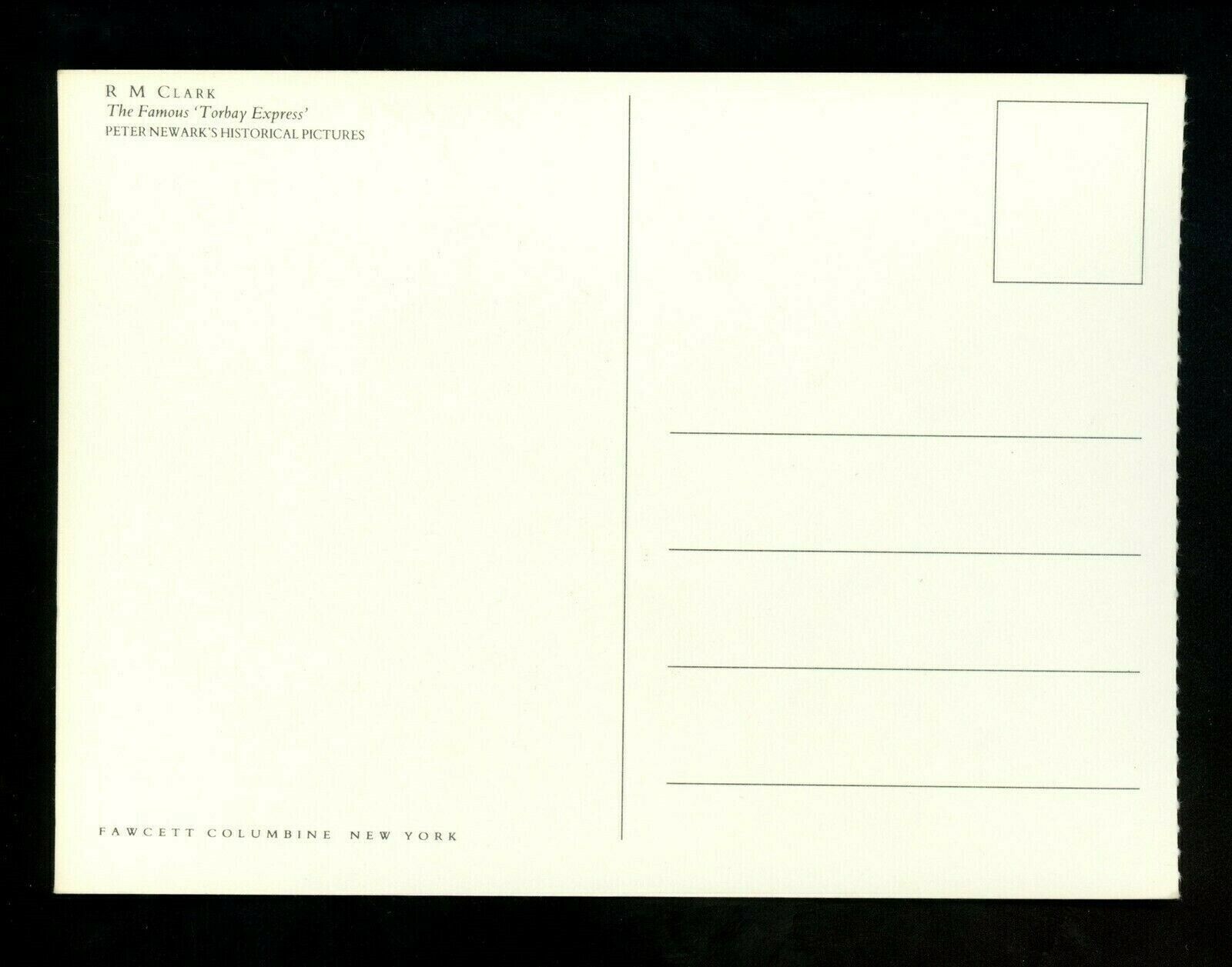 Train Railroad chrome postcard Artist Signed R M Clark Torbay Express ...
