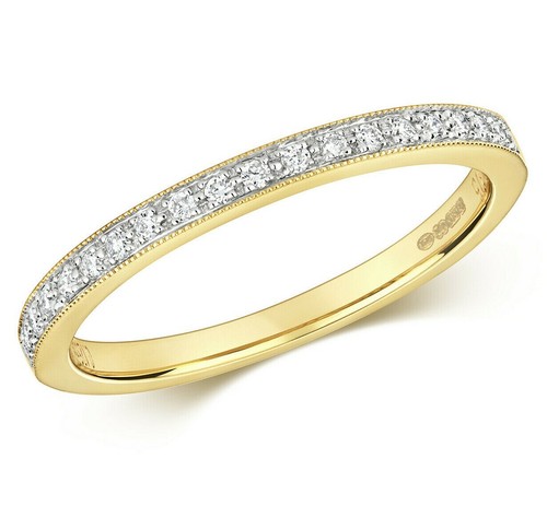 Diamond Eternity Ring 9ct Yellow Gold 375 Hallmark Sizes J - Q British ...