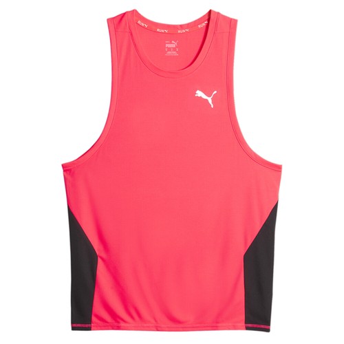 PUMA Run Favorite Singlet Crew Neck Athletic Tank Top Mens Red Casual ...