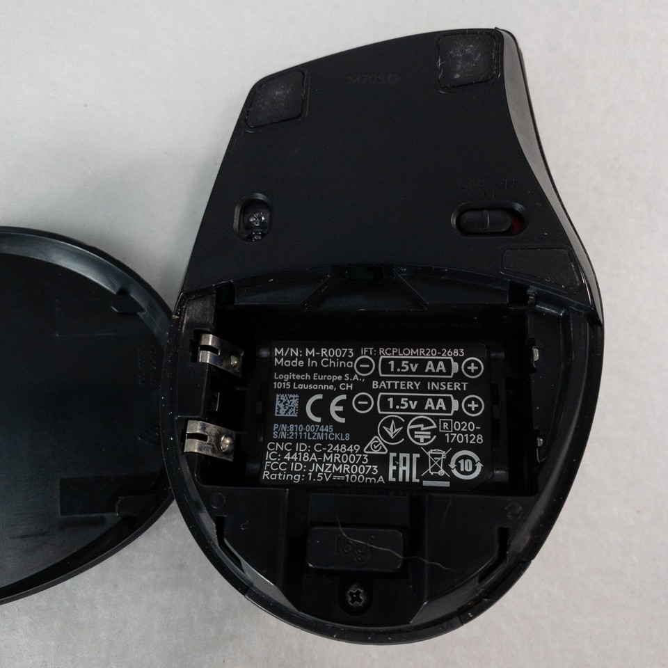 Logitech Marathon M705 Wireless Mouse only, no usb dongle 5099206023901 ...