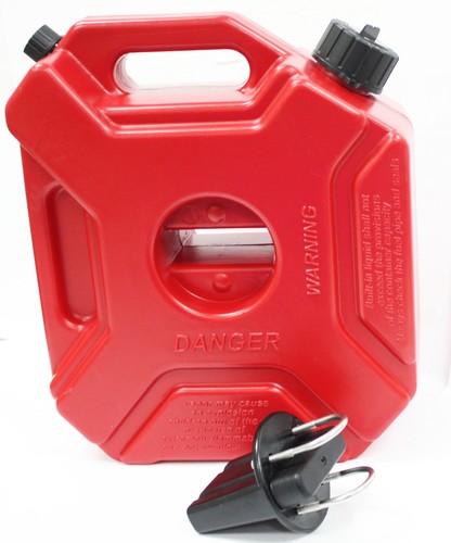 Motorcycle 5 Liter Gas Can Fuel Container Gasoline Refill Tank W/Mount ...
