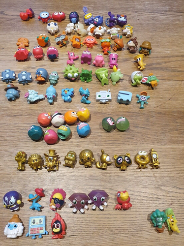 Moshi Monsters 80 figure bundle inc 9 ultra rare, 2 rare, 9 gold, 2 grn ...