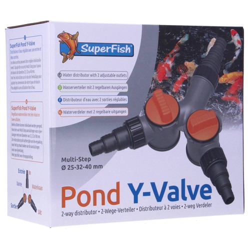 Superfish Pond Y-Valve Hosing Adapter 2 Adjustable Outlets Connector ...