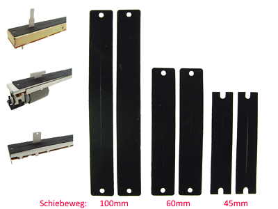 12x Fader Dust Cover, schiebeweg 100/60/45mm Self-Adhesive, slider ...