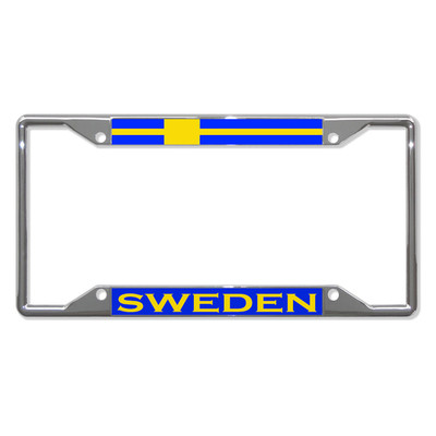 SWEDEN FLAG COUNTRY Metal License Plate Frame Tag Border Four Holes | eBay