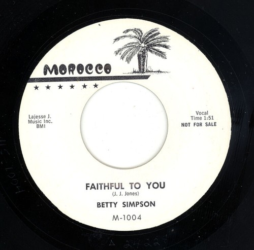♫BETTY SIMPSON Faithful To You/Little Blue Doggie Morocco 1004 TEEN ...
