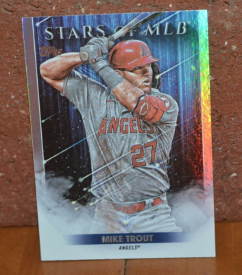 BASEBALL CARD TOPPS 2022 SERIES 1 STARS OF THE MLB ANGELS MIKE TROUT ...