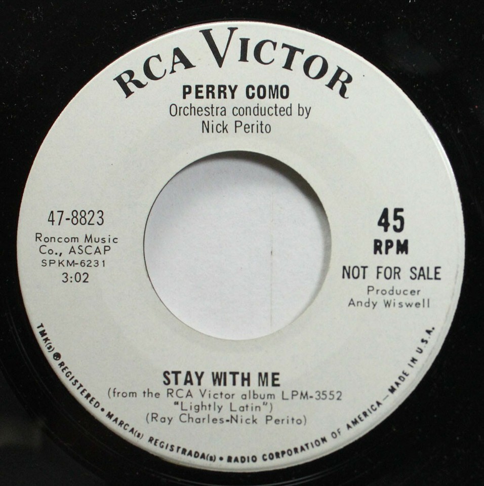 Pop Promo 45 Perry Como - Coo Coo Roo Coo Coo Paloma / Stay With Me On ...