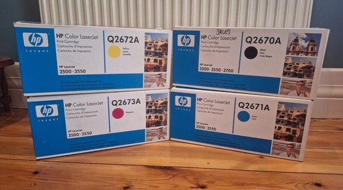 SET GENUINE HP TONER CARTRIDGES (Q2670A, Q2671A, Q2672A, Q2673A) | eBay