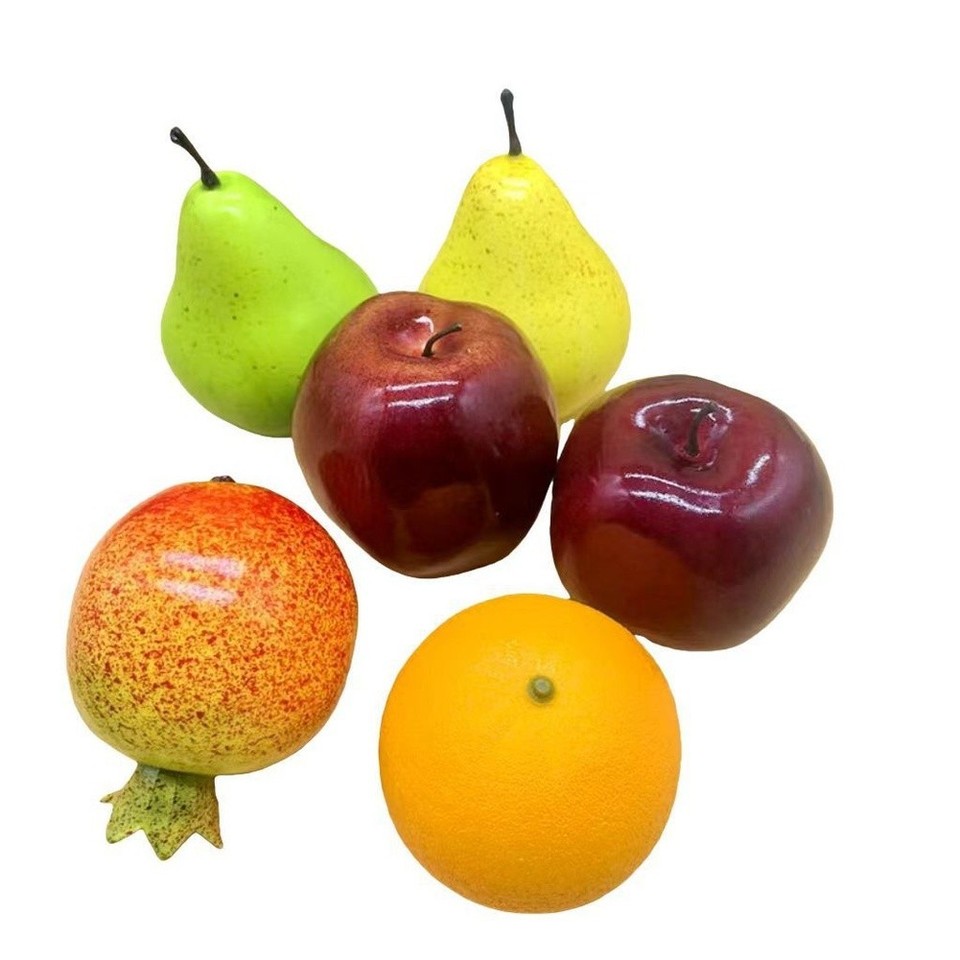 6pcs lifelike fruit models for kitchen display photography foam ...