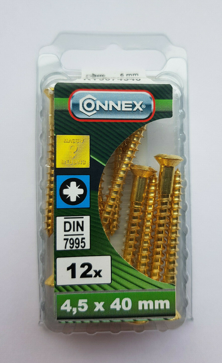 Connex Messing Holzschrauben DIN 7995 Linsensenkkopf Kreuzschlitz PZ 1 ...