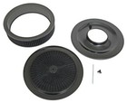 CHEVY SMALL BLOCK HI FLOW BLACK AIR CLEANER 14x3" FLAT BASE 327 350 383 ...