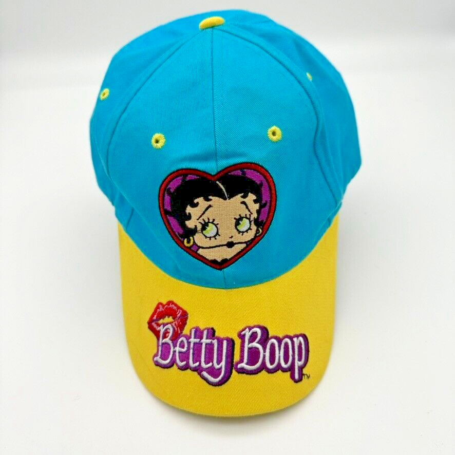 Betty Boop Womens Sugar Loaf Blue & Yellow Adjustable Baseball Cap Hat ...