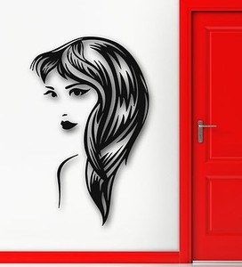 Wall Stickers Vinyl Decal Hot Sexy Girl Hair Beauty Spa Salon Face ...