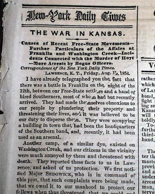 Bleeding Kansas 1856