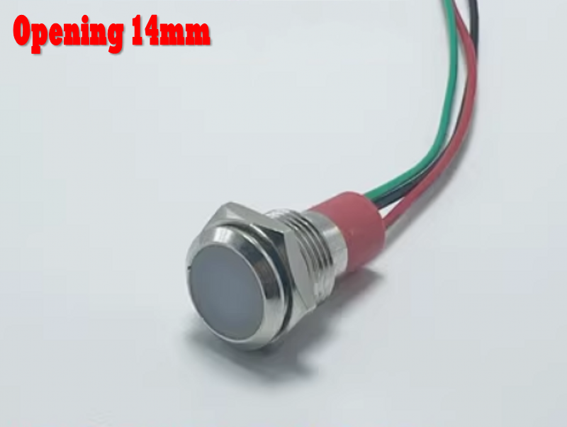 1pcs Metal indicator light red green dual color Tricolor waterproof ...