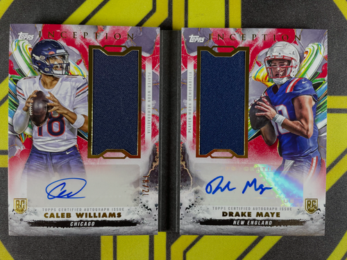 🔥💎📈 2024 Inception Dual Rookie Auto Relic DRAKE MAYE CALEB WILLIAMS Red ...