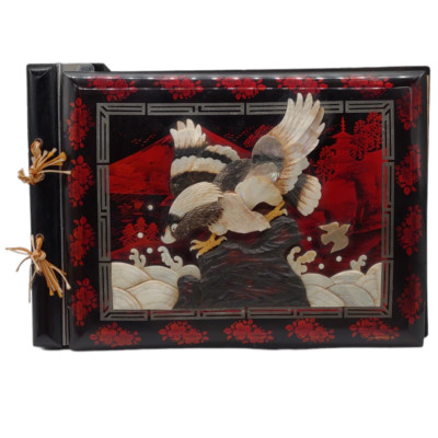 Vintage Lacquer & Abalone Shell Embellished Musical Scrapbook Photo ...