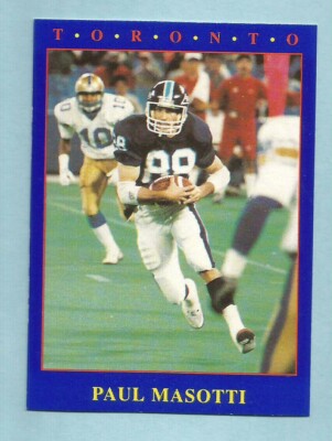 1990 JOGO CFL Football Paul Masotti #179 Argonauts Acadia University NM ...