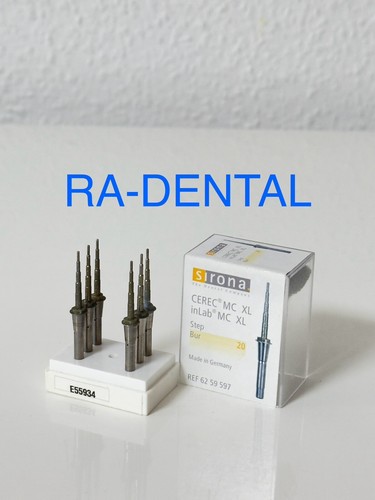 6x Sirona CEREC inLab MC XL Step Bur 20 62 59 597 Schleifer Fräser ...