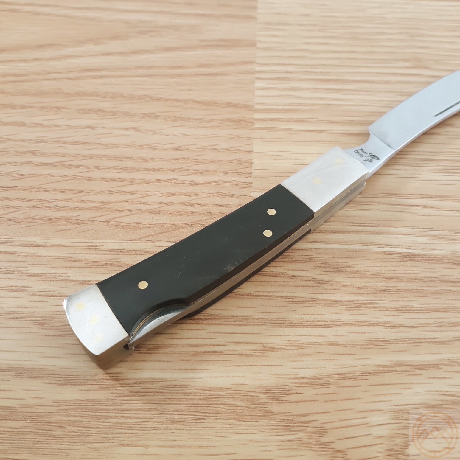 Frost Cutlery Lockback Folding Knife Stainless Razor Blade Buffalo Horn ...