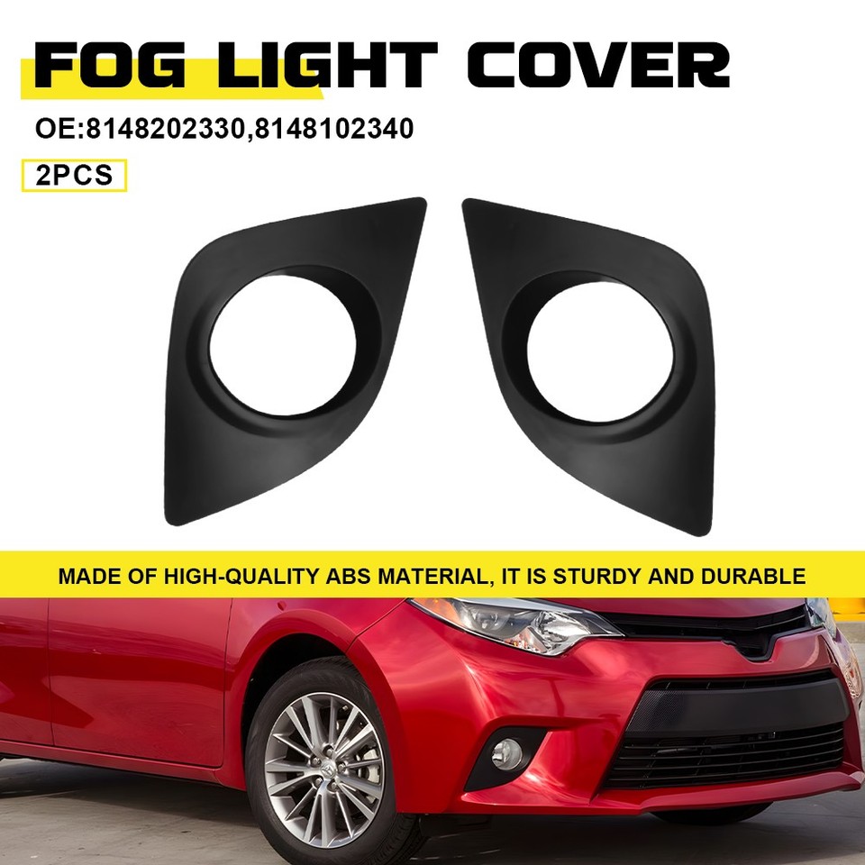 Fog Lights Bezel Cover For 2014 2015 2016 Toyota Corolla Front Bunmper ...
