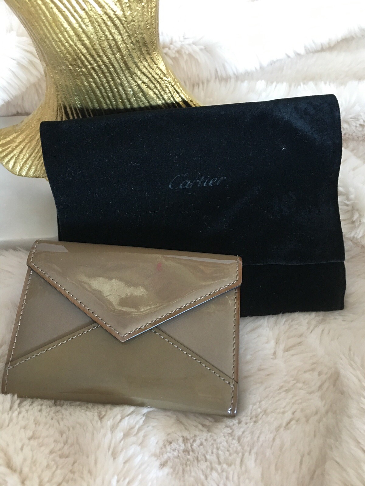 Cartier Grey Patent Leather Small Wallet. Exquisite. - Gem