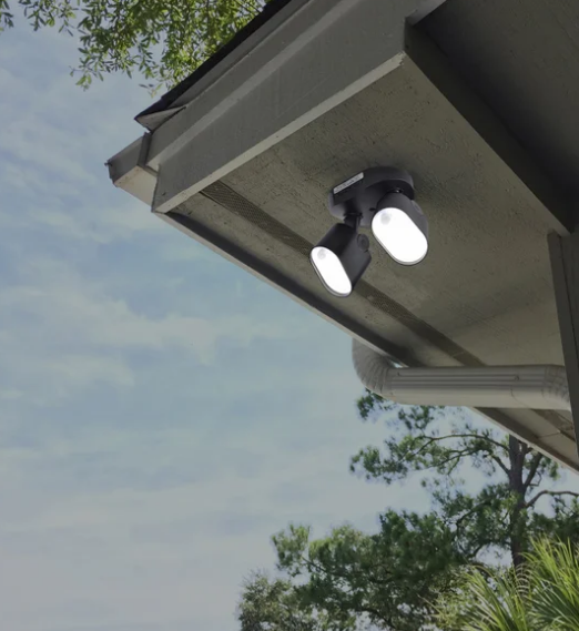 Lutec Outdoor 2-Head LED Security Light 2500 Lumens Black | eBay