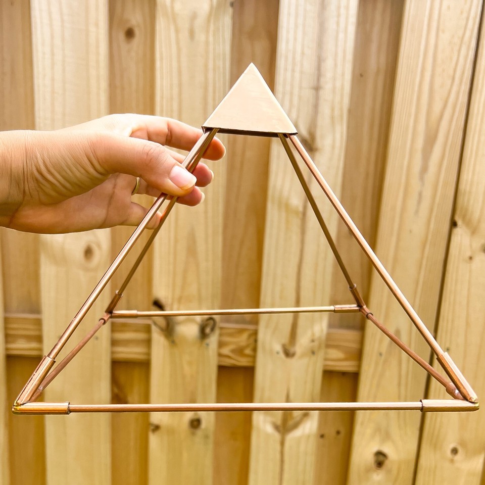 9 in. 100% Solid Copper Pyramid Giza Shaped for Meditation Reiki Chakra ...