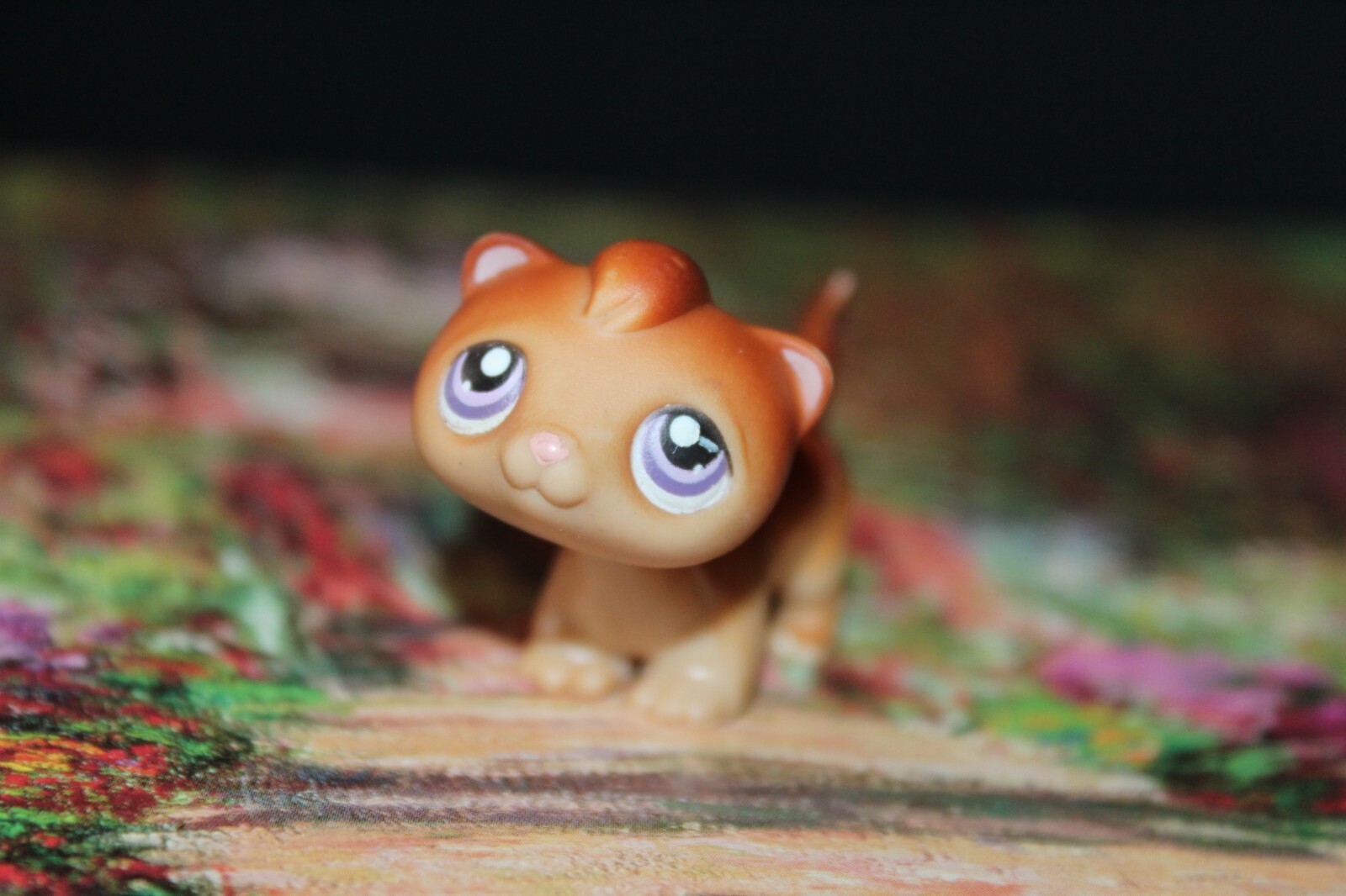 {Littlest Pet Shop} LPS #260 Brown Ferret Otter Pink Purple Eyes Red ...
