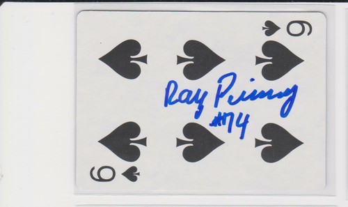 RAY PINNEY WASHINGTON UNIVERSITY STEELERS 1976 AUTOGRAPHED PLAYING CARD ...