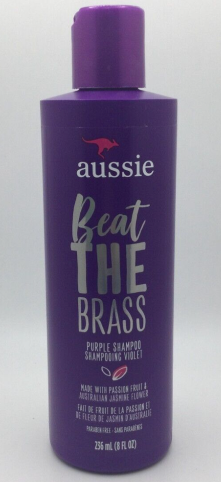 Aussie Beat The Brass Paraben-Free Purple Shampoo for Colored Hair, 8 ...