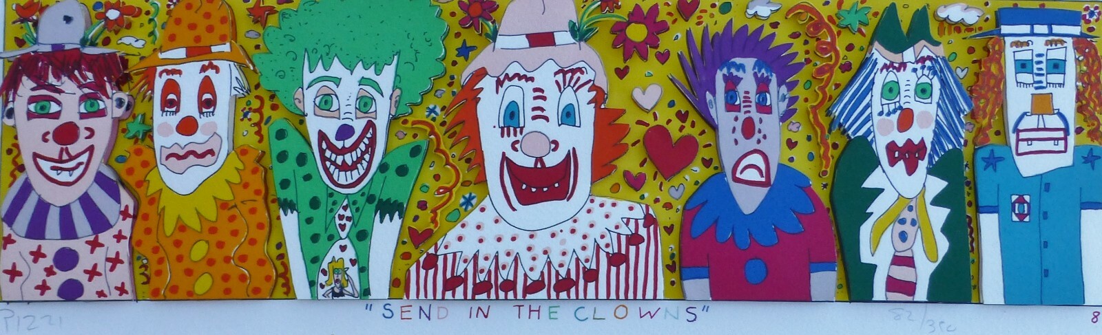 James Rizzi Send in the Clowns 1989 Hand Signed 3-D Serigraph Pop Art ...