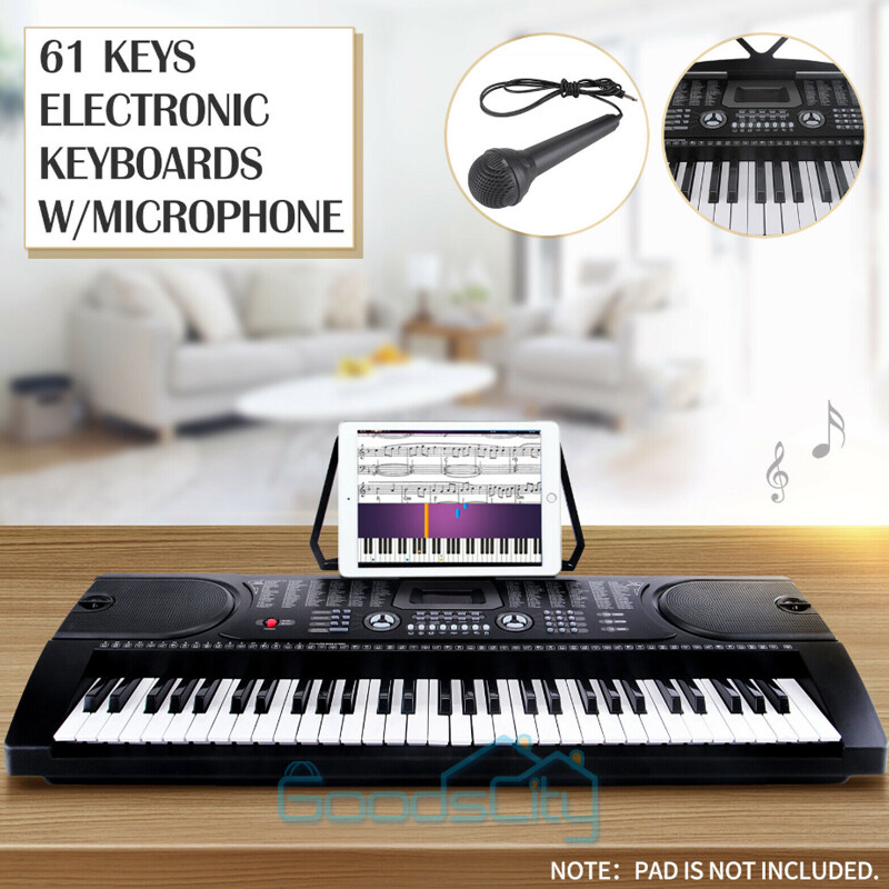 61 Key Music Electronic Keyboard Electric Digital Piano Organ w/ Stand ...