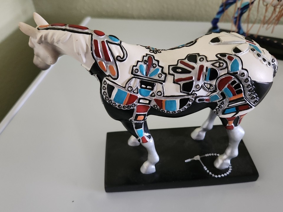 Trail Painted Ponies #12303 ZUNI SILVER PONY Artist Lynn Bean | eBay