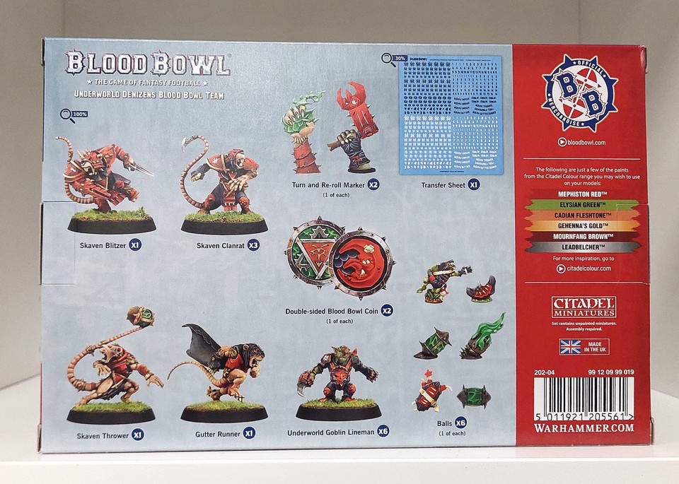 Underworld Denizens Team the Underworld Creepers Blood Bowl Single ...