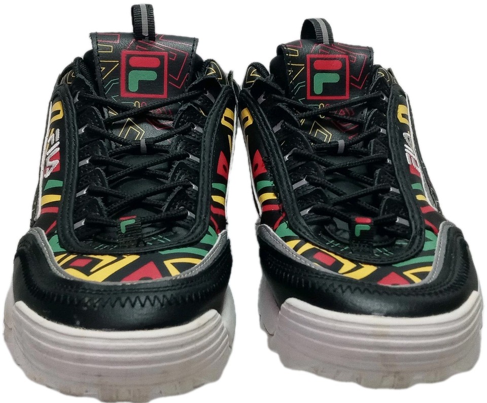 Fila Disruptor II Ray Tracer Womens Size 8½ Black Colorful Athletic ...