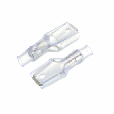 100pcs6.3mm Quick Splice Wire Terminals Male Connector with Insulating ...