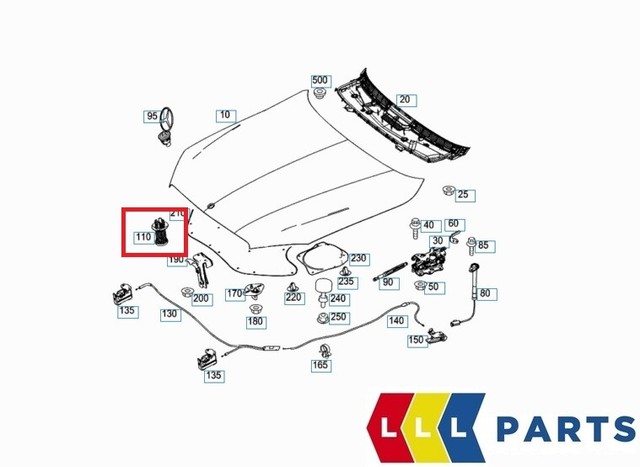 Genuine Mercedes-Benz GLE W166 Bonnet Spring A1668800027 for sale ...