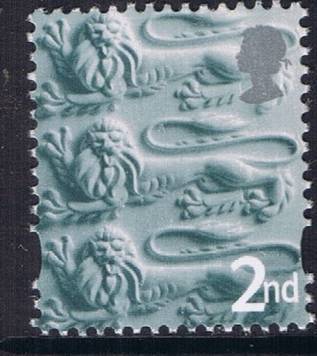 GB SG EN1 MNH MINT STAMP England 2nd Class Three Lions Regional ...