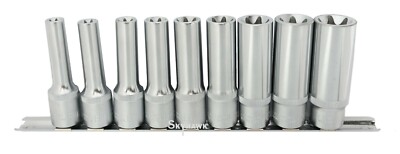 9pc 1/2" DR Female E Star Deep Socket Torx Auto Tool E10-E24 With ...